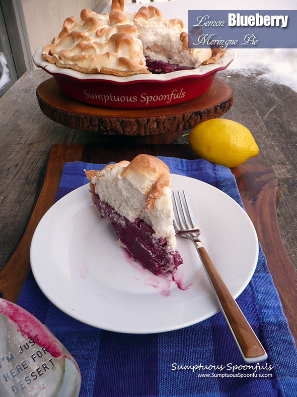 Lemon Blueberry Meringue Pie | Sumptuous Spoonfuls Lemon Blueberry Meringue Pie | Sumptuous Spoonfuls