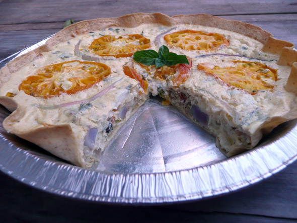 Herbed Harvest Vegetable, Bacon, & Goat Cheese Quiche | Sumptuous Spoonfuls
