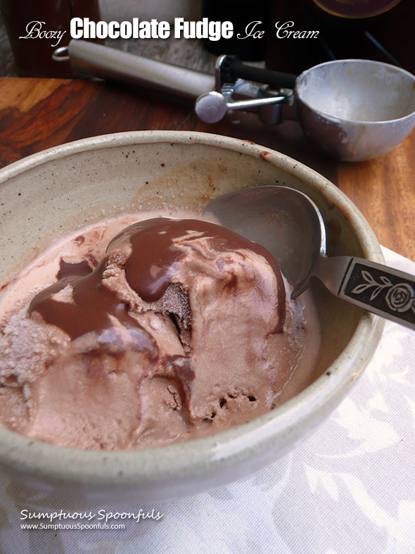 Boozy Chocolate Fudge Ice Cream | Sumptuous Spoonfuls