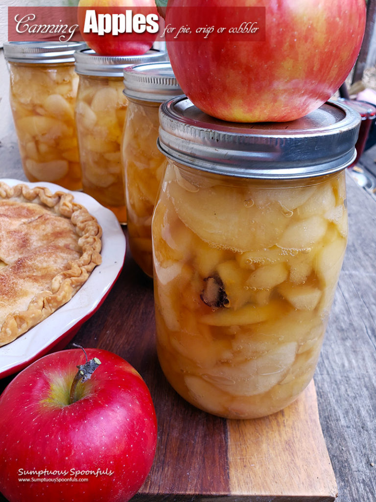Canning Apples for Pie, Crisp or Cobbler | Sumptuous Spoonfuls