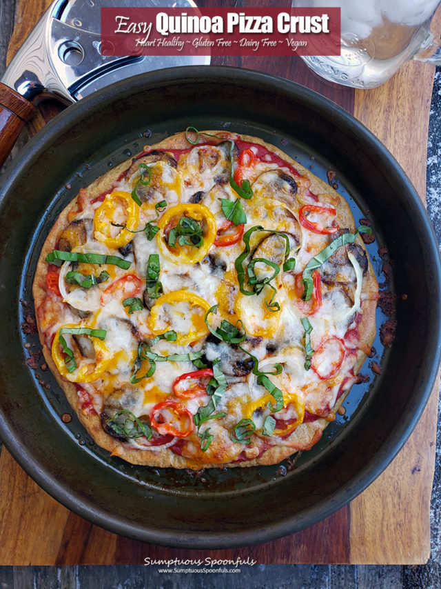 Easy Quinoa Pizza Crust #pizza #glutenfree #healthy #quinoa