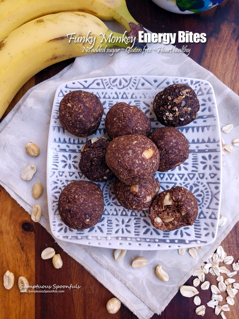 Funky Monkey Energy Bites #glutenfree #hearthealthy
