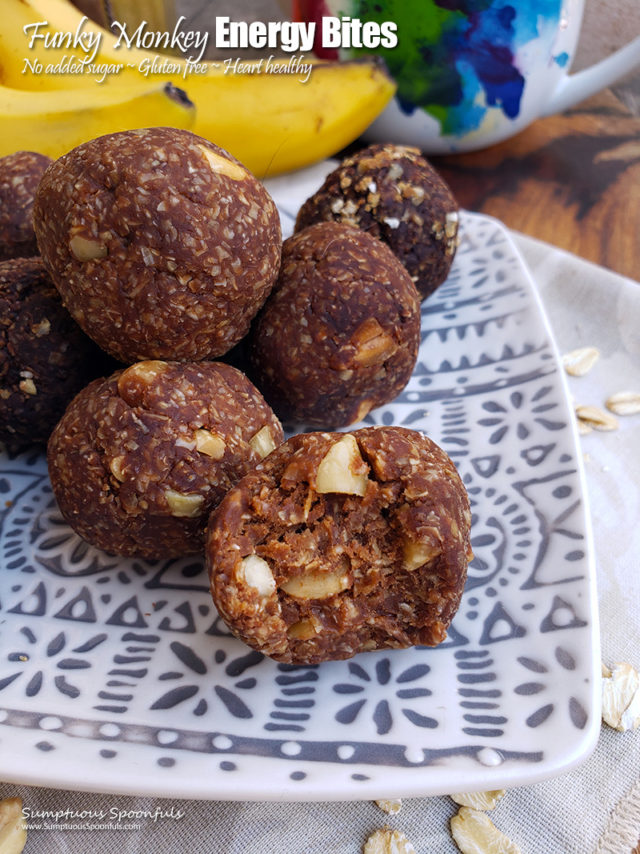 Funky Monkey Energy Bites #glutenfree #hearthealthy