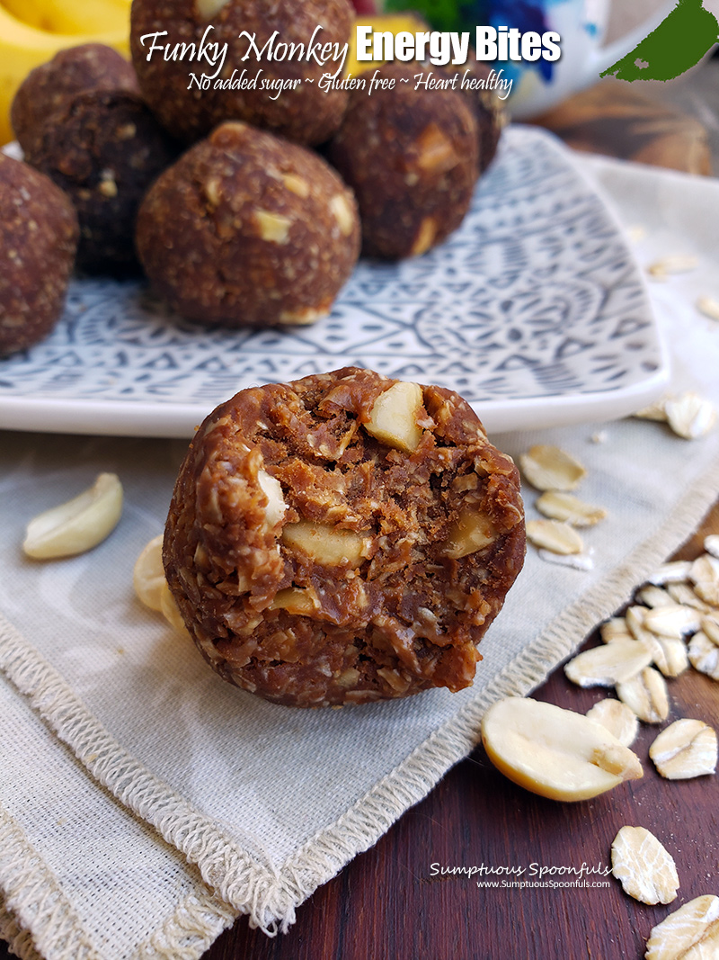 Funky Monkey Energy Bites #glutenfree #hearthealthy