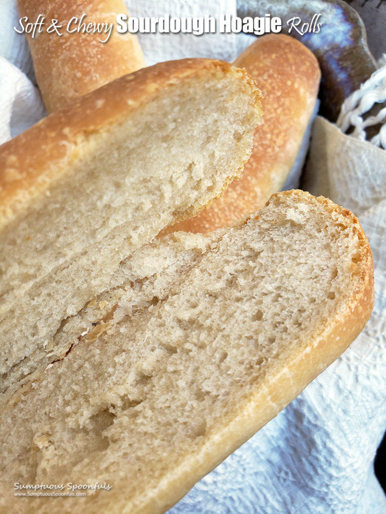 Soft & Chewy Sourdough Hoagie Rolls #Sourdough #SandwichLove