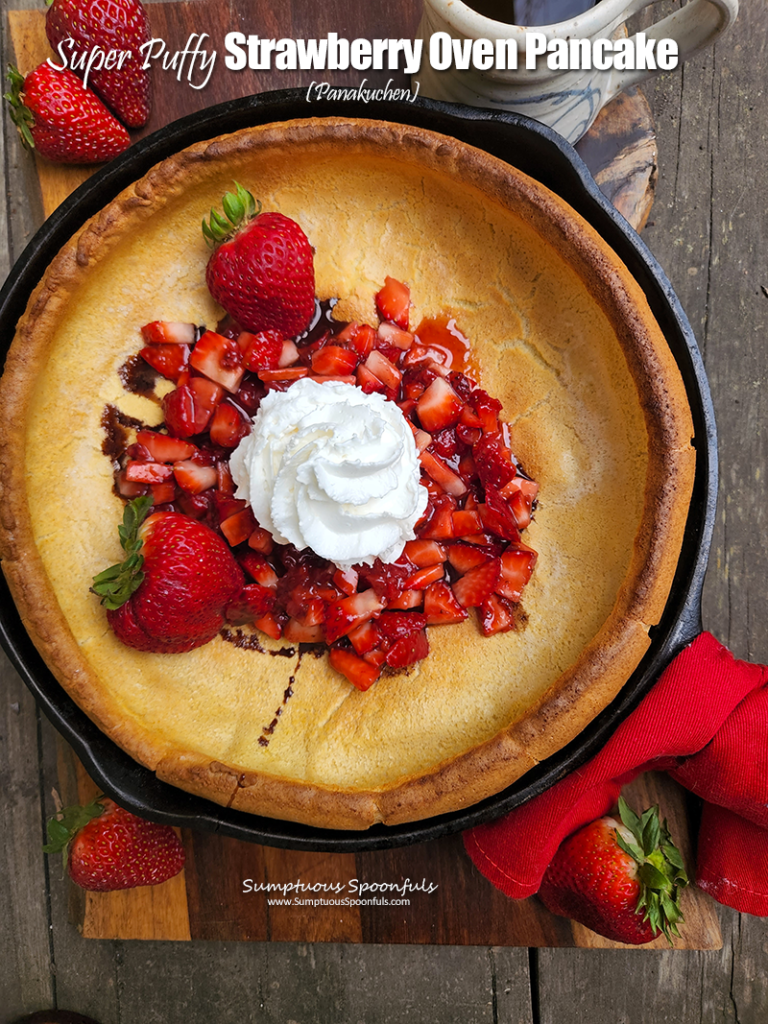 Super Puffy Strawberry German Pancake made in the Oven (Panakuchen ...