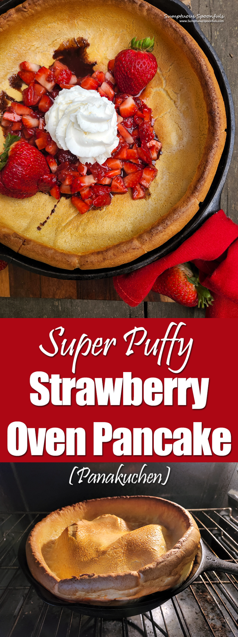 Super Puffy Strawberry German Pancake made in the Oven (Panakuchen ...