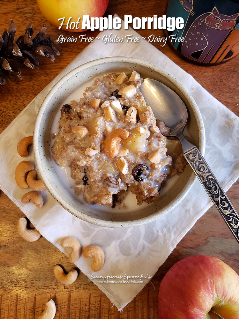 Hot Apple Porridge (Grain free, Dairy free, Gluten free) | Sumptuous ...
