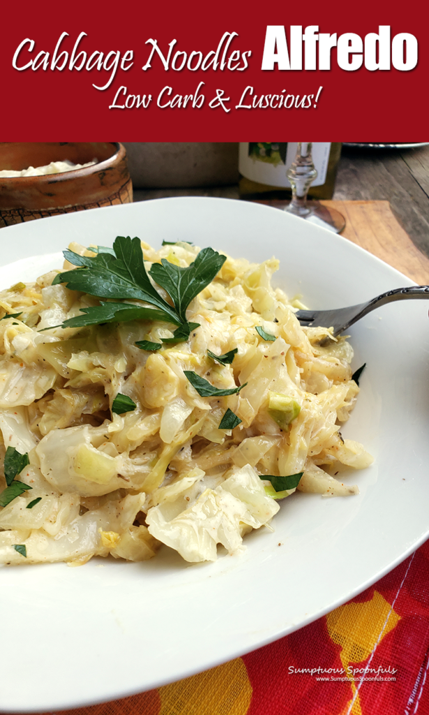 Cabbage Noodles Alfredo makes a Great Low Carb “Pasta” Meal | Sumptuous ...