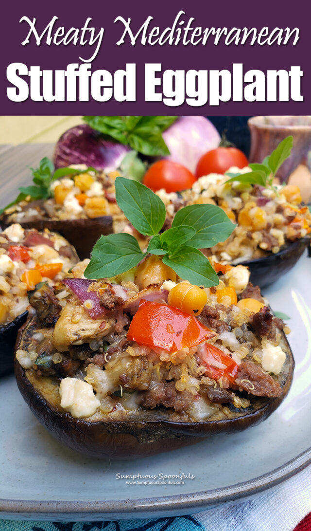 Welcome Autumn with this Meaty Mediterranean Stuffed Eggplant ...